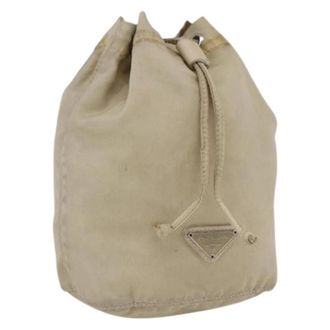 Prada Pre-owned Nylon Bucket Bag - - Pre-owned - Damen - Beige - ONE SIZE
