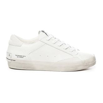 Crime London Baskets Blanches avec D&eacute;tails en Daim - Femme - Chaussures - Blanc - Taille: 37 EU