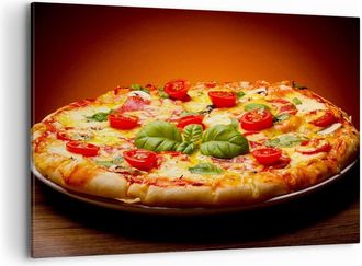 Arttor Wandbilder Dekoration Wohnzimmer Italien Pizza Tradition Essen Bilder auf Leinwand 120x80cm Leinwandbild Schlafzimmer Deko Wand Kunstdruck Art Gro&szlig; XX