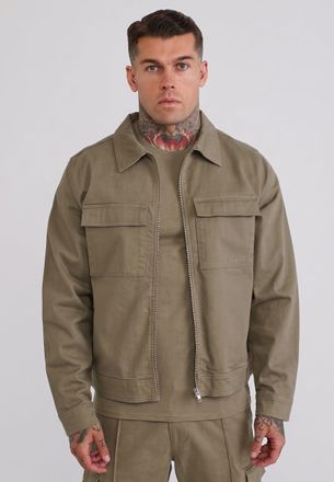 Siksilk Herren Braun Utility Overshirt XXL