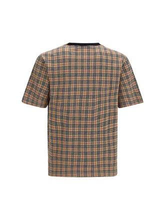 Burberry Mens Jwear Two-Tone T-Shirt Black Cotton T-Shirts And Polos