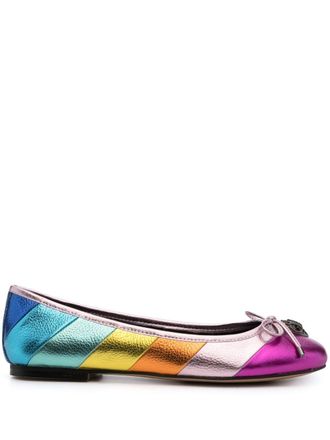 Kurt Geiger Ballerinas mit Metallic-Effekt - Rosa