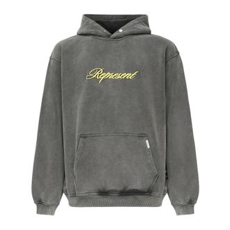 Represent Stonewashed Baumwollpullover mit Logodruck - - Sweatshirts & Hoodies - Herren - Grau - S