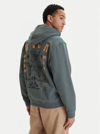Rvca Sweatshirt Butterfly Poster EVYSF00136 Gr&uuml;n Boxy Fit