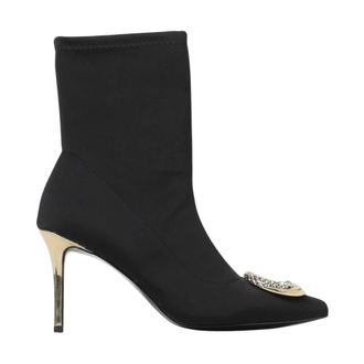 Just Cavalli Stilvolle Flache Stiefeletten Schwarz - - Shoes - Damen - Schwarzk - 41 EU