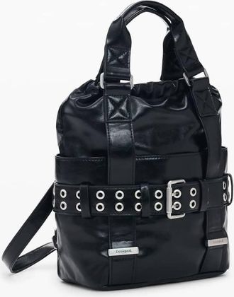 Desigual Mini-Rucksack in Schwarz mit Schnalle