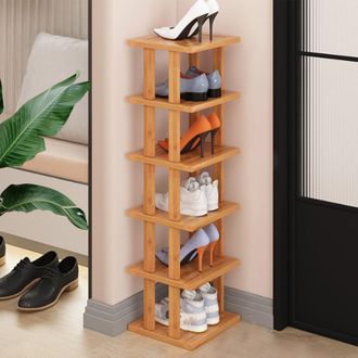 Generic Schmales Schuhregal aus Bambus, Platzsparendes DIY-Schuhregale for Den Boden, Schuhst&auml;nder for Eingangsbereich, Wohnzimmer, Schlafzimmer und Balkon