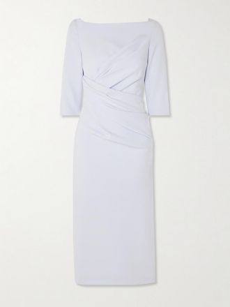 SAFiYAA Asena Midikleid Aus Cr&ecirc;pe - Blau