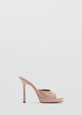 Mango Sandales talon aiguille vernies nude - Femme - 40 - MANGO