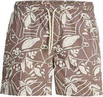Jack & Jones Jpstmaui Jjswim Vintage AOP AKM, Taupe fonc&eacute;, XXL
