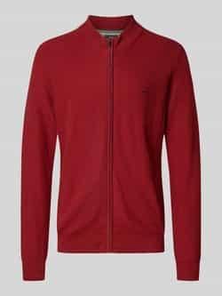Fynch-Hatton Strickjacke mit Logo-Stitching