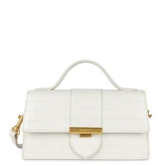 Lancaster Lancaster Croco ILY, Sac &agrave; Main Mixte, &Eacute;cru