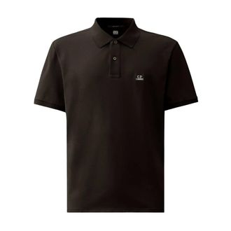 C.P. Company C.p. Company, Homme, Tops, Noir, Taille: L Polo Piquet Stretch Noir