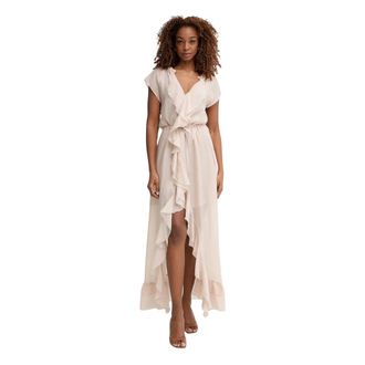 Guess Robe Mi-longue Maelys - Femme - Robes - Beige - Taille: 40 FR