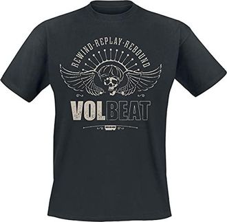 Volbeat Skullwing - Rewind, Replay, Rebound Homme T-Shirt Manches Courtes Noir XL