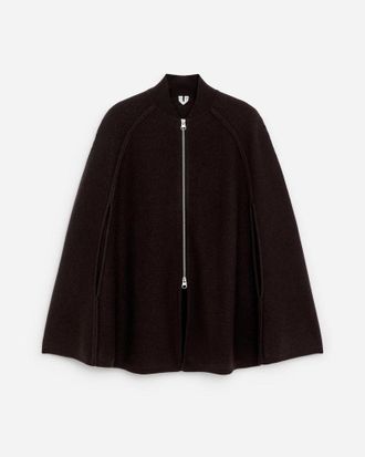 Arket Cape Aus Wollwalk -Braun