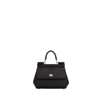 Dolce & Gabbana Femme, Sacs, Noir, Taille: ONE Size Sac &agrave; main Medium Sicily