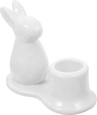 Holibanna Keramik Kerzenhalter Hasenform Osterkerzenst&auml;Nder Tischdekor Wohnzimmer Schlafzimmer Dekorative Bunny Teelichthalter Geschenkidee