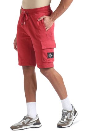 Calvin Klein Jeans Herren Sweatshorts Cargo, Rot (Garnet), XXS