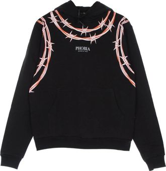 Phobia Archive Homme, Sweatshirts et sweats &agrave; capuche, Noir, Taille: XL Barbed Wire Sweat &agrave; capuche