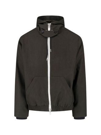 sacai Wollkapuzenpullover
