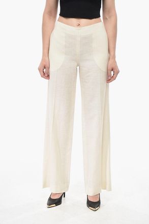 The Row Straight Fit FOULARD Hose aus Leinenmischung The Row