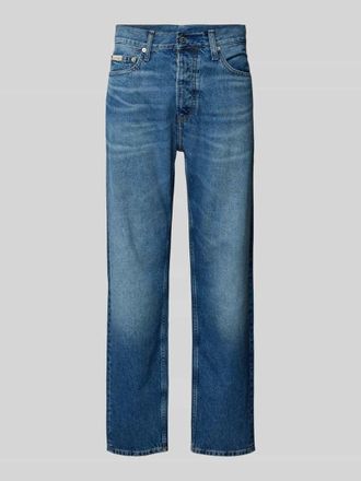 Calvin Klein Jeans Straight Leg Jeans mit Label-Detail