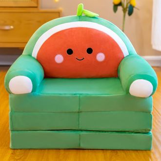 Generic Wassermelone Pl&uuml;sch Klappsofa Bezug, Cartoon Tier Form, 50*40*40 cm, Weiches, Hautfreundliches Material, Ohne F&uuml;llmaterial F&uuml;r Innenfutter, Sofa &Uuml;berz