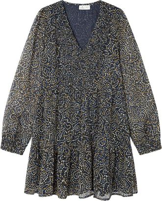 Springfield Damen 4.t.m. Vestido Corto Ml Dot Lässiges Kleid, Marineblau, 38