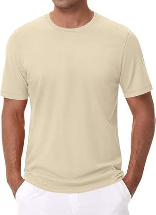 Generic T-shirt amusant et classique à col rond et manches courtes pour homme - Léger et respirant - Pour le sport, le fitness, lentraînement, la gym, les mus