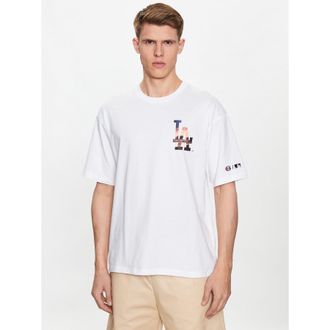 Champion T-Shirt 218923 Wei&szlig; Relaxed Fit