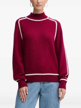 From Future contrast-trim roll-neck sweater - Rot