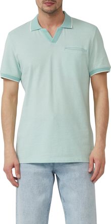 s.Oliver Poloshirt aus zweifarbigem Piqu&eacute; mit Brusttasche