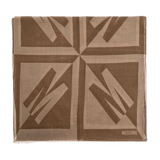 Moschino unisex, Accessoires, Brun, Taille: ONE Size Logo Scarf