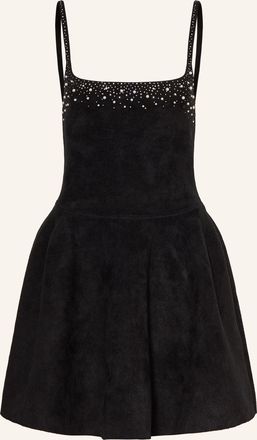 Sandro Sandro Samtkleid Mit Schmuckperlen Und Schmucksteinen schwarz