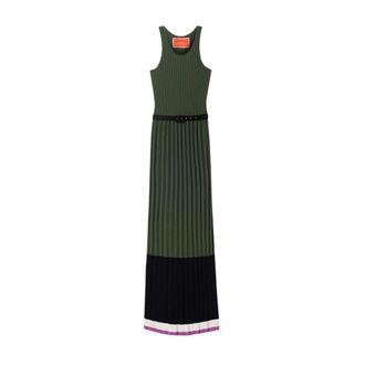La DoubleJ Gestricktes Pliss&eacute; Racer-Back Kleid - - Dresses - Damen - Mehrfarbig - M