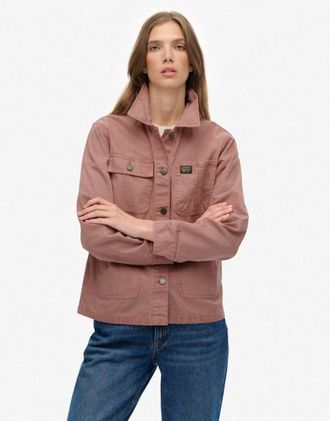 Superdry Chore - Veste - Rose cendr&eacute;