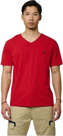 Kaporal Homme, Tops, Rouge, Taille: XL T-shirt col en V