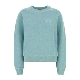 Kenzo Melange Baumwoll-Sweatshirt - - Sweatshirts & Hoodies - Damen - Blau - M