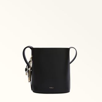 Furla Roxie Beuteltasche S Nero Schwarz Strukturiertes Leder Damen