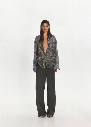 Mango Gerade Anzughose mit Nahtdetails schwarz - Damen - 32 - MANGO