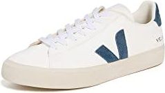Veja Campo Chromefree Mens Trainers with California Logo Suede Leather (Weiß Blau, EU 42)