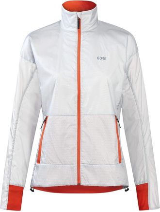 Gore Damen Drive Jacket, White/Fireball, 40 EU