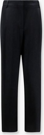Stella McCartney Pleated Straight Satin Trousers - STELLA MCCARTNEY - gender_Woman