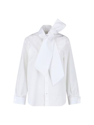 Saint Laurent Bow Tie Shirt In Poplin
