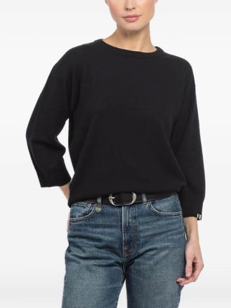 Extreme Cashmere N&deg;398 Jewel short-sleeve crew-neck sweater - Schwarz
