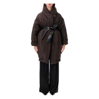 Magda Butrym Coat Oversize Padded 06 - Femme - Manteaux - Brun - Taille: 34 FR