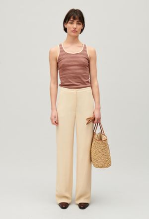 Claudie Pierlot D&eacute;bardeur rayures marron