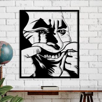 Hanah Home Stylish Black Decorative Metal Wall Accessory, 56 x 48 cm, 100% Metal (1.5 mm Thick) | Lightweight & Durable | Perfect for Modern Home Decor