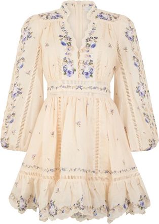 Zimmermann Femme, Robes, Beige, Taille: 36 FR Patience Plunge Mini Dress